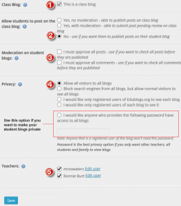 Step 11: Set Up Student Blogs – Courses & PD